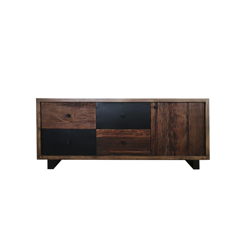 Cómoda Buffet 4 Cajones 1 Puerta cafeto